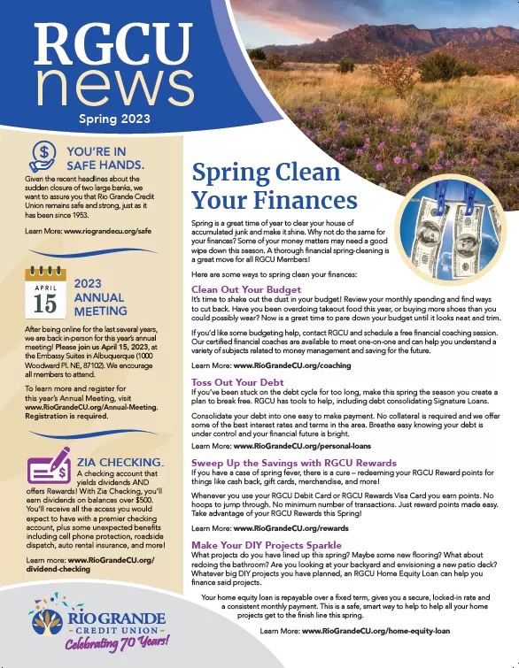 Financial Literacy Month - Rio Grande Credit Union