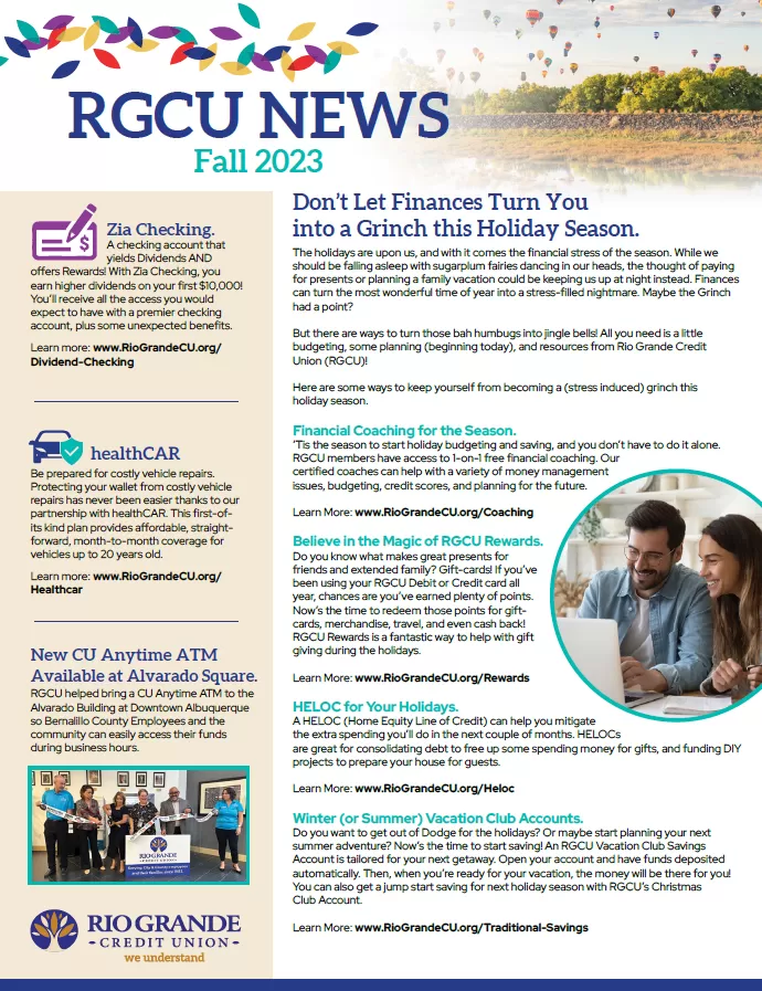 Member Newsletter at Rio Grande Credit Union - Rio Grande Credit Union